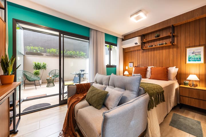 Studio Novo Com Garden Exclusivo — Raro Na Região - Brasil