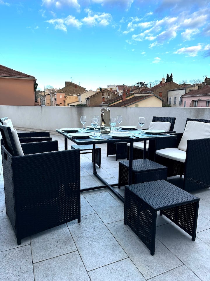Idéal Famille *Terrasse *Parking *Wifi *Bbq *Calme - Béziers