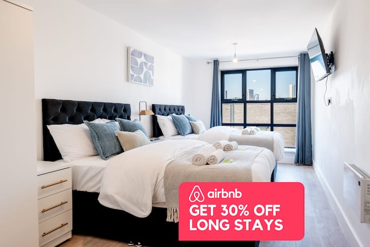 City Sky-line Apartment | Free Parking | Sleeps 6 - Birmingham