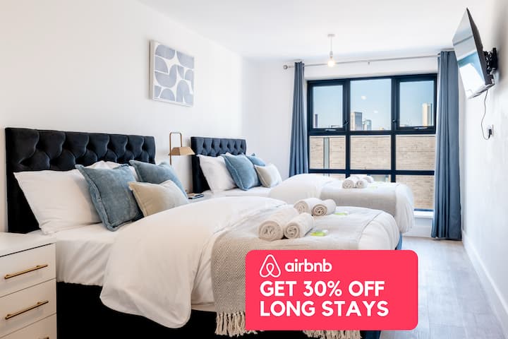 City Sky-line Apartment | Free Parking | Sleeps 6 - Birmingham