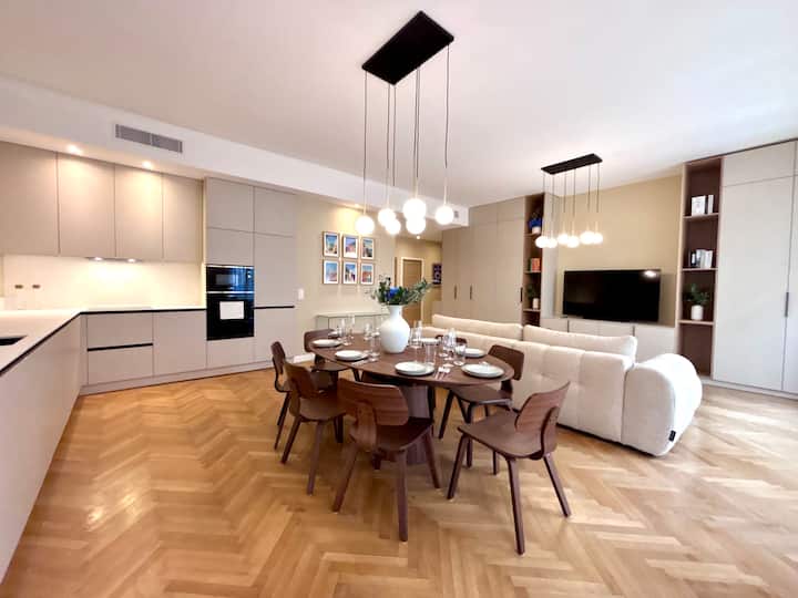 Le Gioffredo, Appartement Rénové, 5 Min Mer, 100m2 - Nice