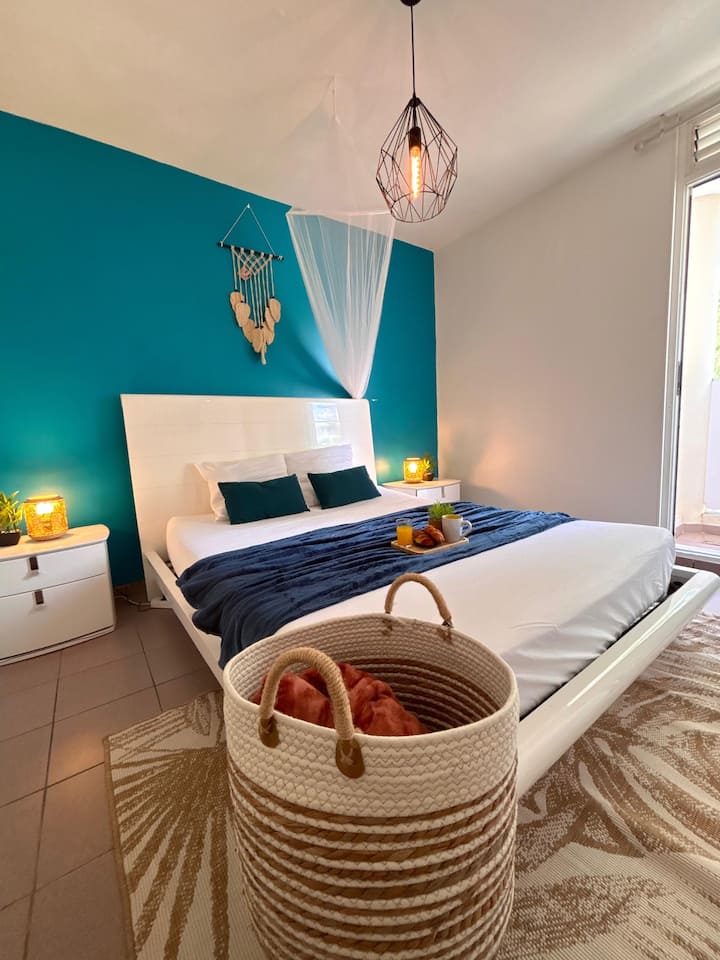 L'abeille Bleue - Piscine, Plages à 2 Min, Netflix - 마르티니크