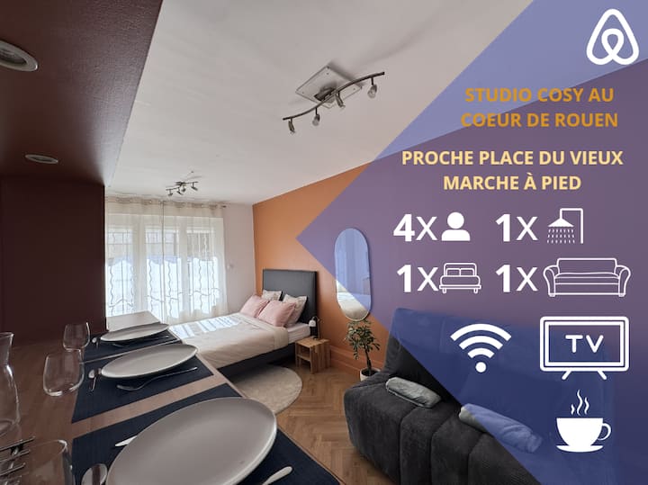 Studio Cosy Au Cœur De Rouen - 4 Personnes - Rouen