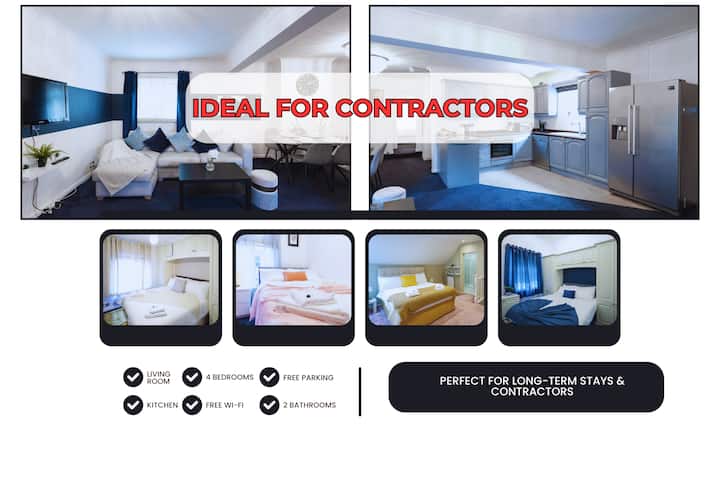 Contractors | 25% Off | 4 Bed House | Free Parking - Slough