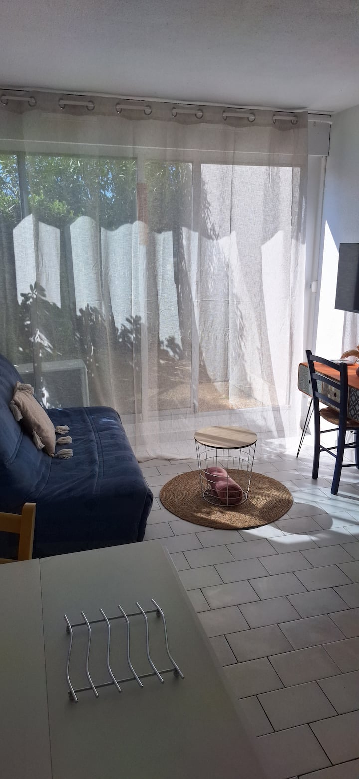 Studio Lumineux Rdc Avec Terrasse - Plage à Pied - Plage de Saint-Cyprien