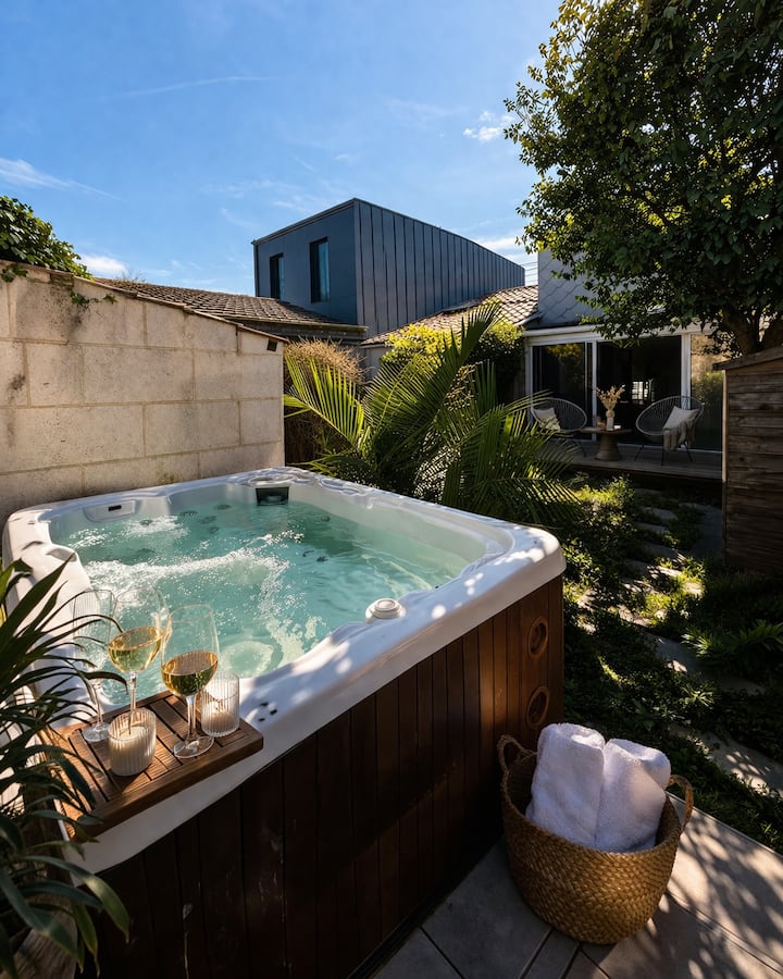 L'ondée- ÉChoppe Lumineuse Avec Jacuzzi Au Calme - Talence