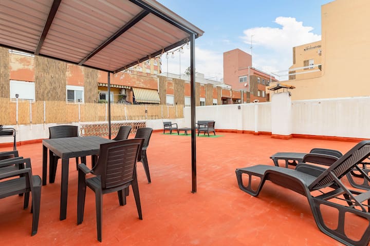 Casa Para Grupos En Puerto Sagunto | Terraza Xxl - Almenara