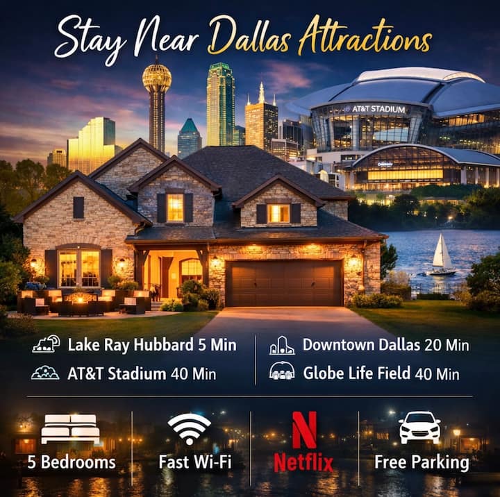 Grand Luxury 6br Home Near At&t Stadium & Downtown - Garland, TX