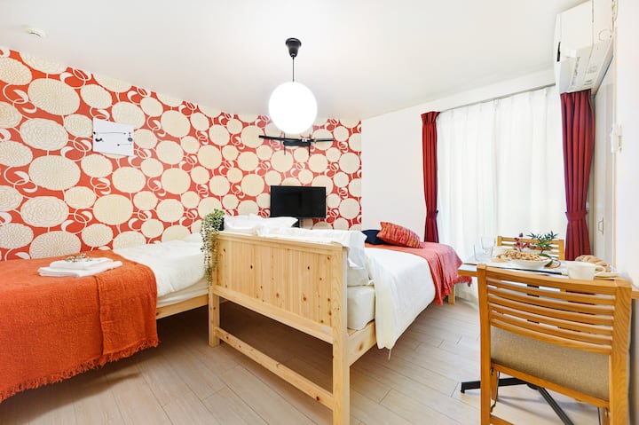 栄6分/名古屋駅11分/駅徒歩３分/ベッド2台/4名可/名古屋城・ドーム/コンビニ徒歩５分/3d - Nagoya