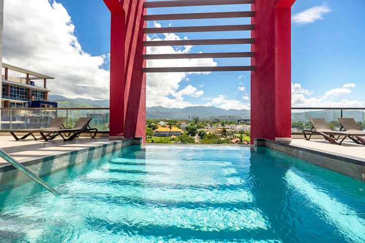 Stylish 2br Condo Rooftop Pool Gym - Kingston