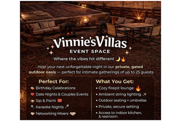 Outdoor Event Space @ Vinnie’s Villa’s - Charlotte, NC