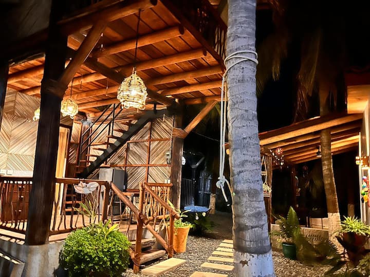 Romantic Tropical Cabin | Terrace & Palms - Playa Blanca