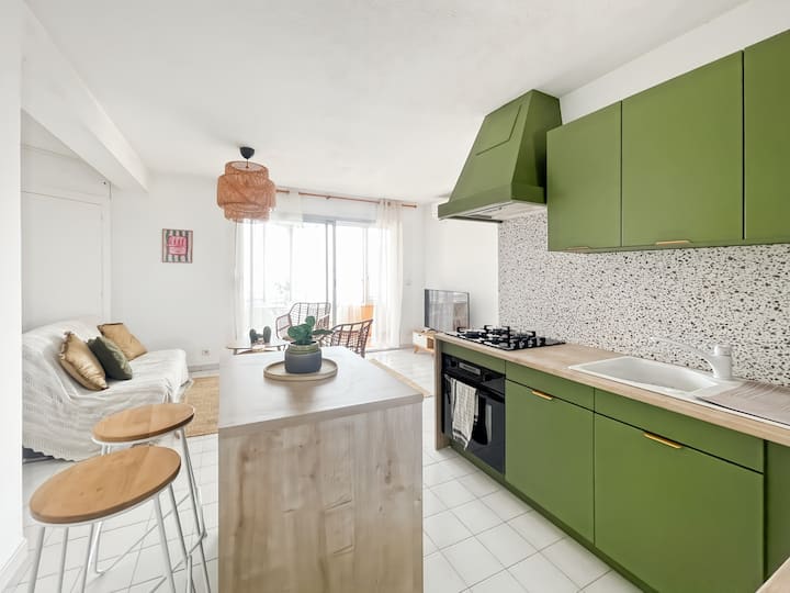 T2 Cosy Bord De Mer Accès Plage + Clim + Parking - Martigues