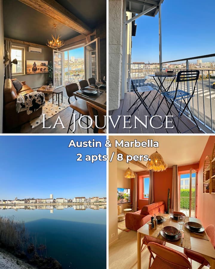 2 Appartements à Thème - Balcon, Vue Saône, Clim - Mâcon
