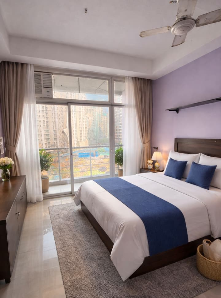 Couple Friendly 1bhk Apartment With Balcony - Ghaziabad