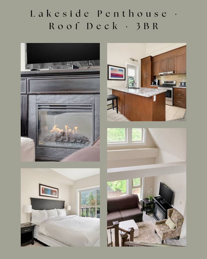 Lakeside Penthouse · Roof Deck · 3br - Harrison Hot Springs