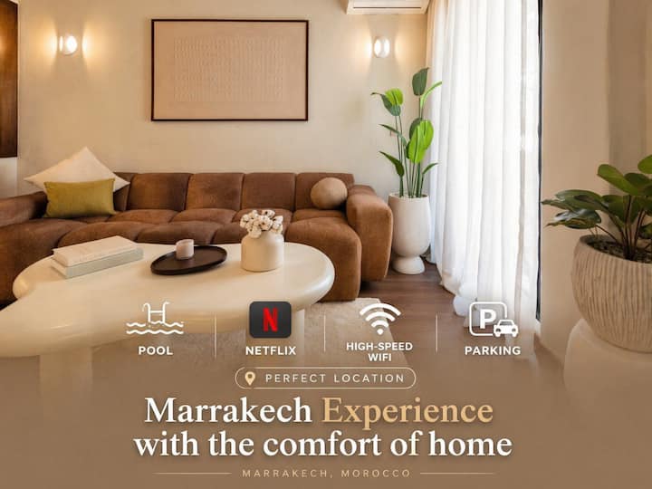 Suite Cozy Coeur Marrakech  Piscine Parking Fibre - Marrakech