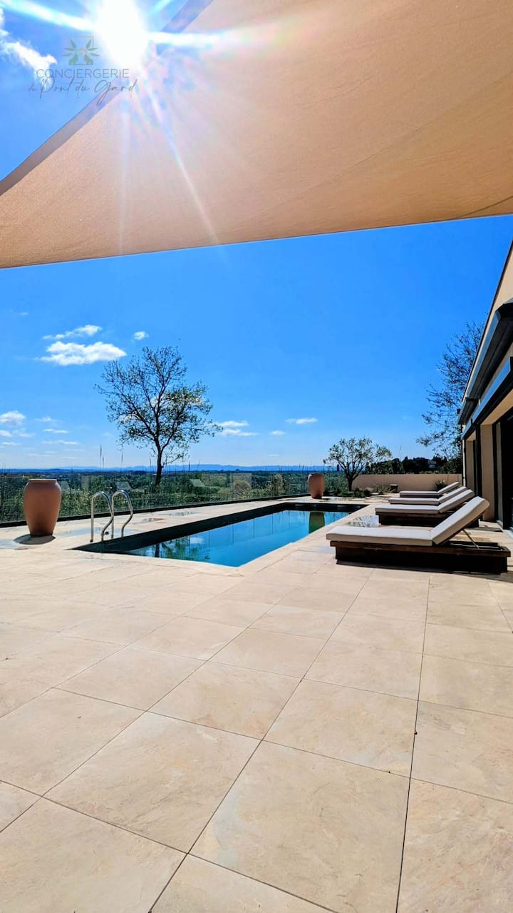 Villa Monteau | 11 P | Piscine Et Vue Imprenable - Villeneuve-lès-Avignon