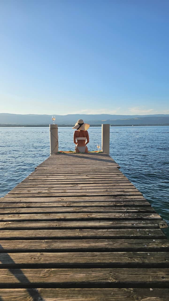 Studio Mezzanine Cosy Et Accès Privé Sur Le Lac - Nyon