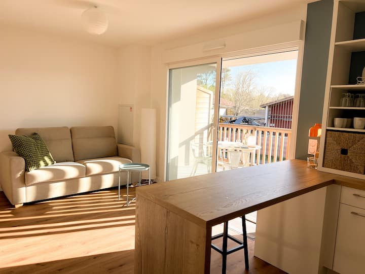 T2 Au Neuf Au Cœur Du Village De Lit Et Mixe - Contis-Plage