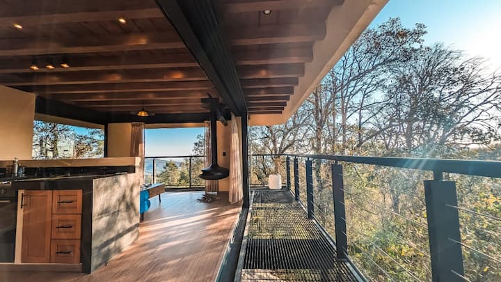 Espectacular Cabaña La Roca Con Vistas De Ensueño - Mexico