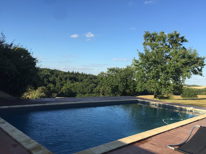 Maison De Charme Gers Piscine Vue Exceptionnelle - Vic-Fezensac