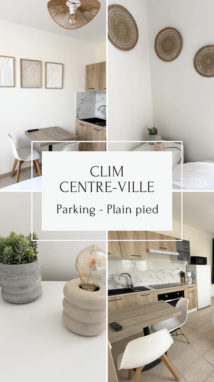 Studio Centre Avec Clim + Parking | 3 Min Thermes - Jonzac