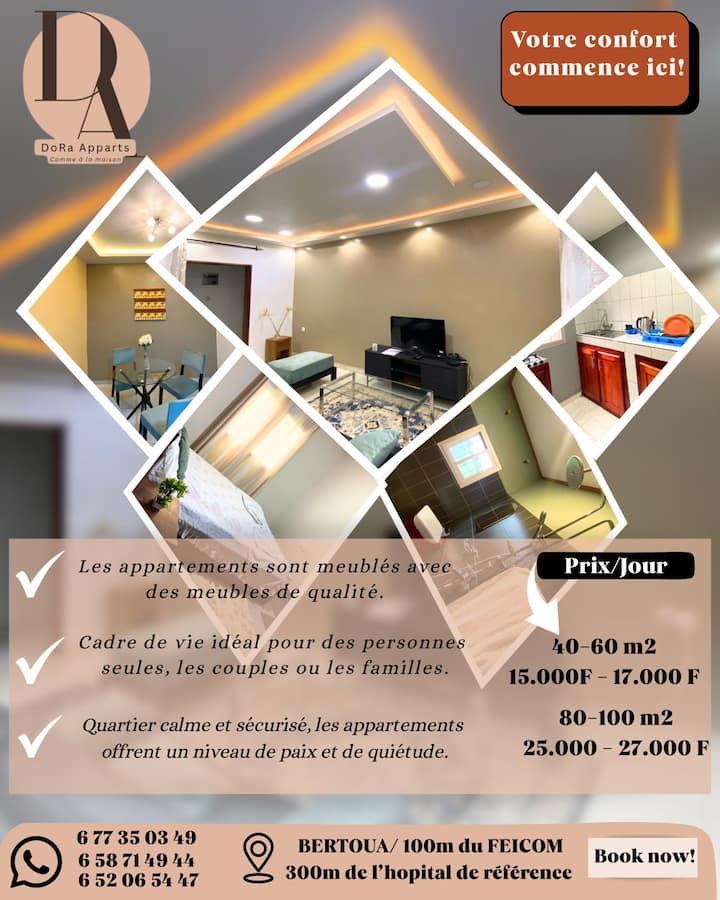 Appartements Meublés Dora Apparts à Bertoua - Cameroun