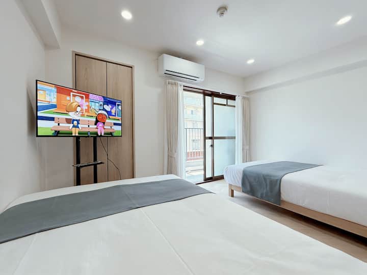 New Apt | 3 Metro Line/2 Mins Walk/1ldk/max 6ppl - Japan