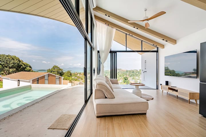 D1 Brand New Villa 3br Best Seaview Dao-1 Panda - Koh Samui