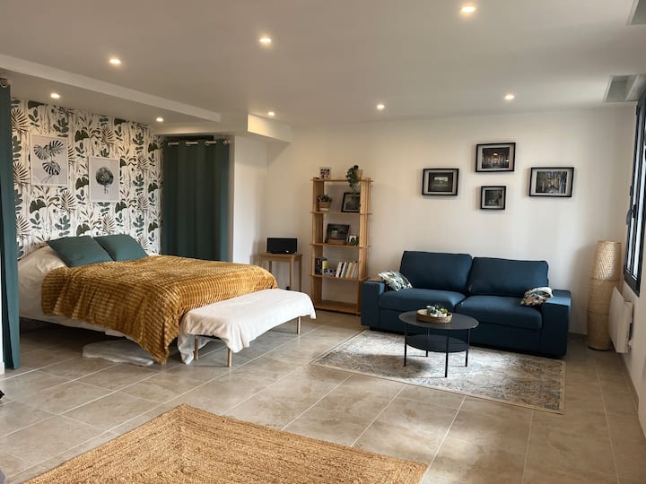 Studio Calme Avec Alcôve Cosy, Salon Confortable - Guyancourt