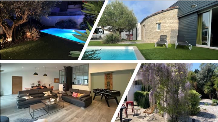Villa D’exception Piscine Chauffée 
8p La Rochelle - Châtelaillon-Plage