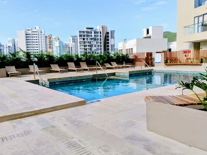 Bella Suite Playa Salguero Rm Ii 112 Cerca Al Mar - Santa Marta