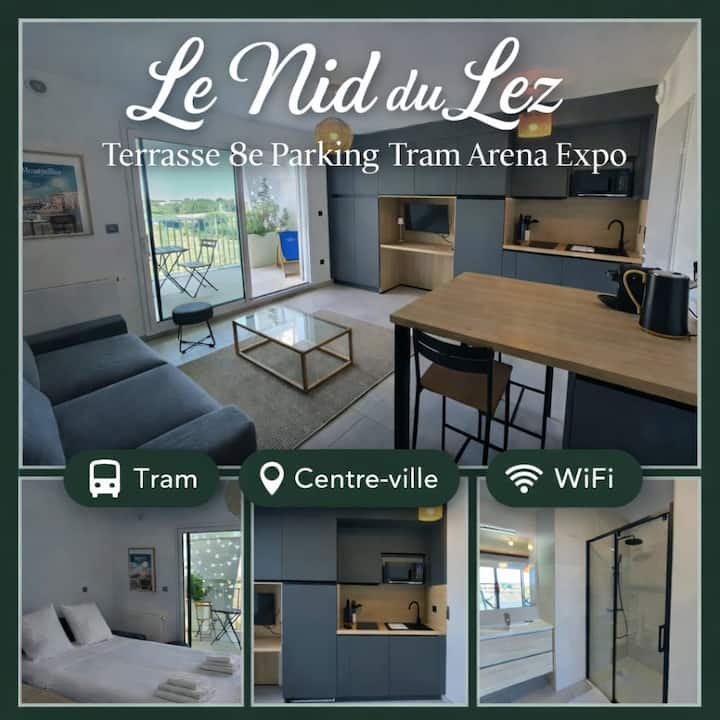 Le Nid Du Lez Terrasse 8e Parking Tram Arena Expo - Saint-Jean-de-Védas