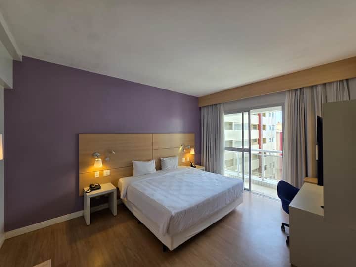 Flat Luxuoso Vista Mar C/ Varanda Em Santos - Santos