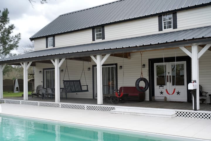 Barhouse Louisiane - 14 Pers - Piscine & Jacuzzi - - Landas