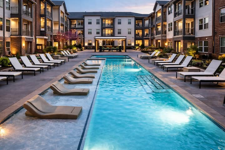Luxury 2br Retreat | Pool, Gym & Private Balcony - Roanoke, TX
