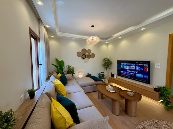 Boho 2br Apartment W/ Garden View In El Rehab - Égypte