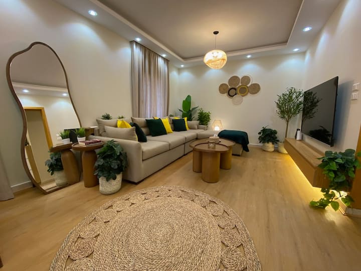 Boho 2br Apartment W/ Garden View In El Rehab - Egypt