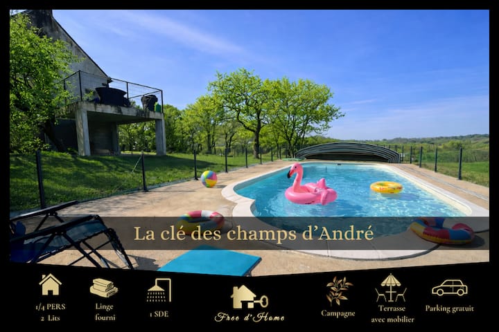 La Clé Des Champs D'andré - Piscine & Campagne - Meslan