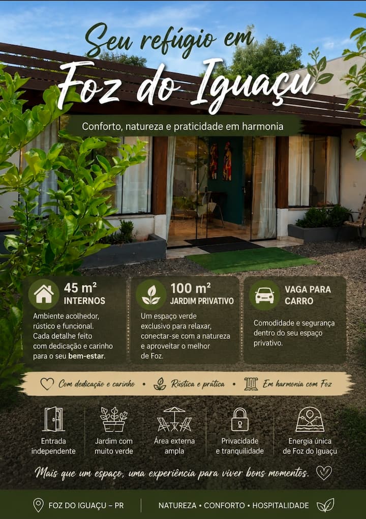 Casajardim  Familiar !Próximo Pontos Turistico Foz - Foz do Iguaçu