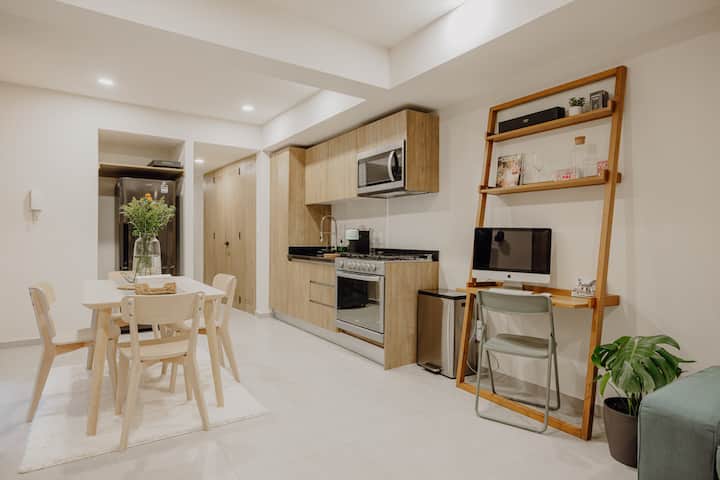 Roma Norte 2br With Panoramic Rooftop And Security - Mexico