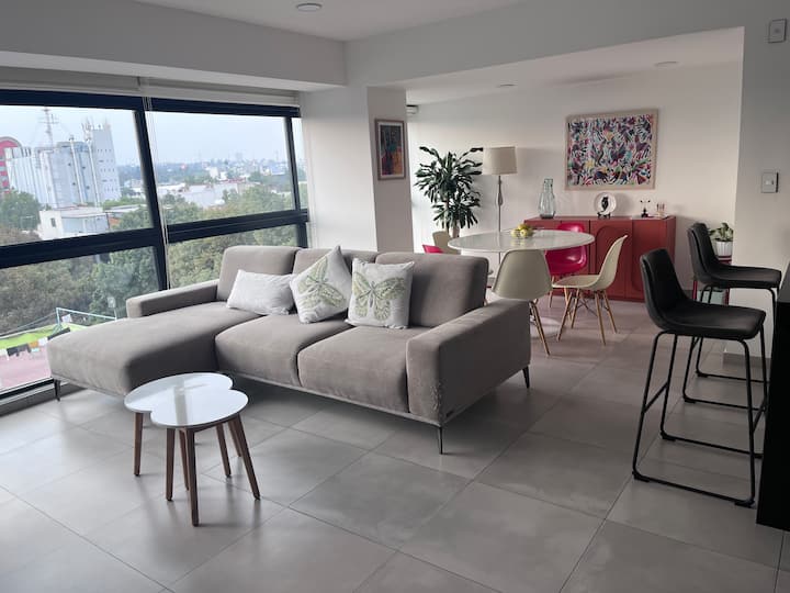 Bedroom In Bright Penthouse Near Condesa - Mexico City