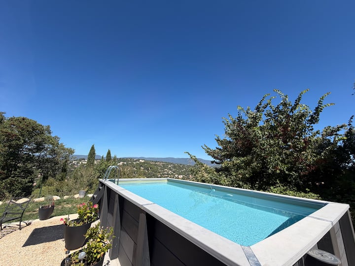 Maison Avec Vue, Luberon Piscine Et Randonnées - 阿普特