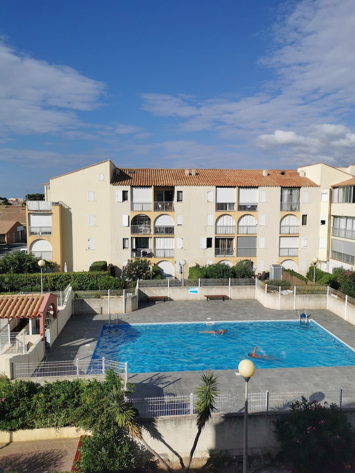 Appartement Vue Mer, Piscine, Clim, Plage 300 M - Narbonne
