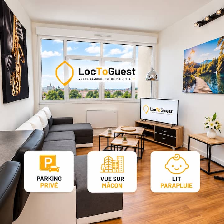 Suite 301 - Panorama Sur Mâcon & Parking Privé - Mâcon