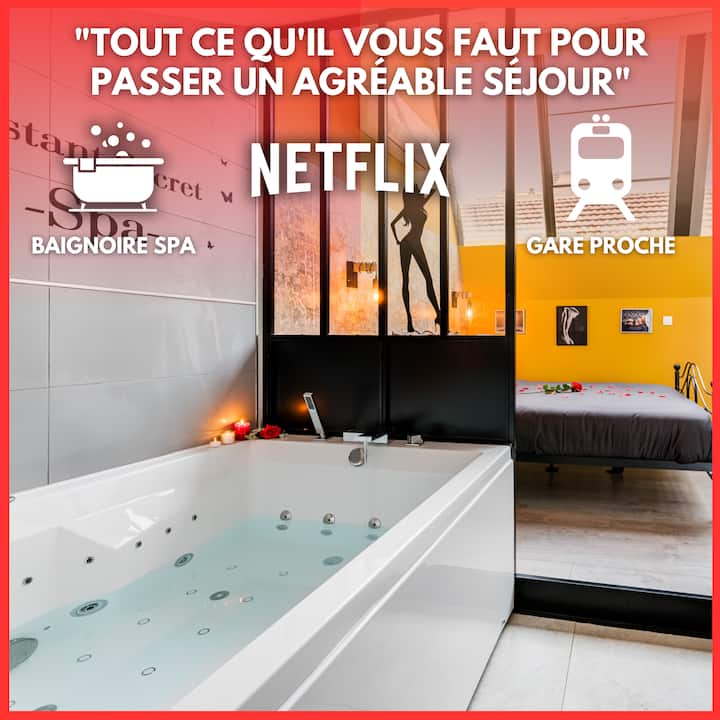 Duplex L'instant Secret & Spa - Gare Bourgoin - Bourgoin-Jallieu