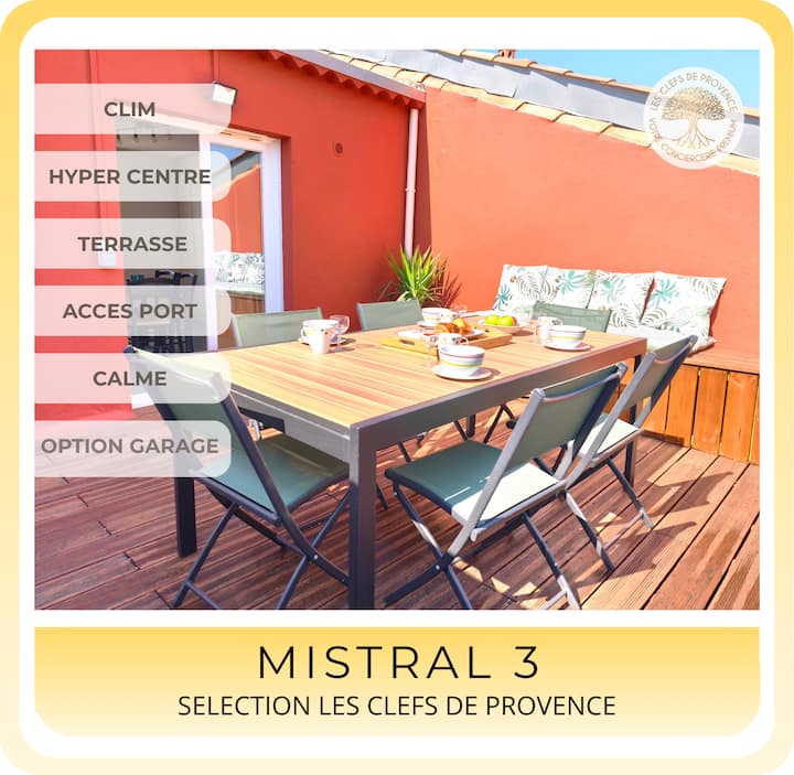 Mistral 3-duplex T3 Clim Terrasse A 2 Pas Du Port - Cassis