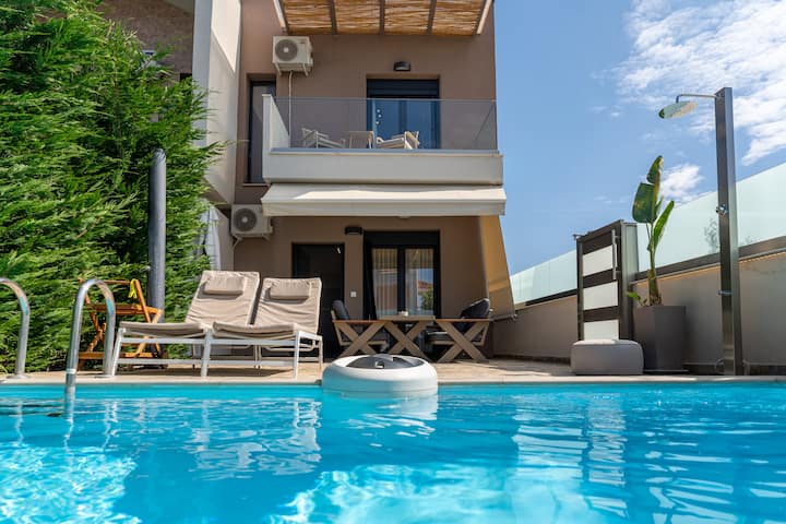 Sithoniars Lux 2 Flr Maisonette: Pr. Pool & Garden - Chalkidiki