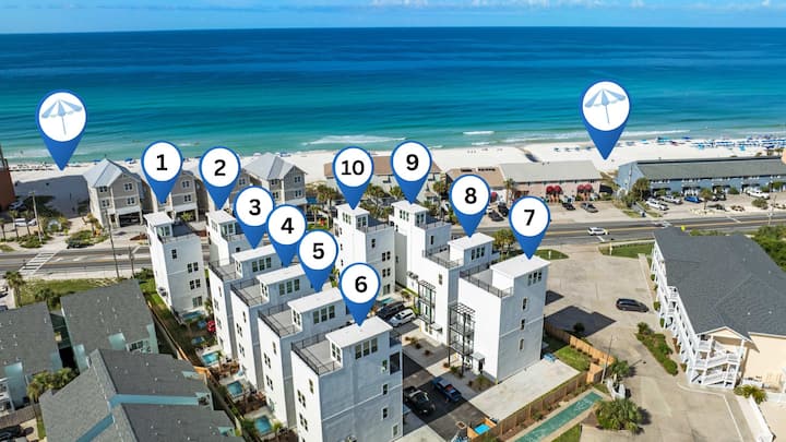 Villas Laguna 10! Direct Beach Views Pool Pets Ok - Panama City Beach, FL